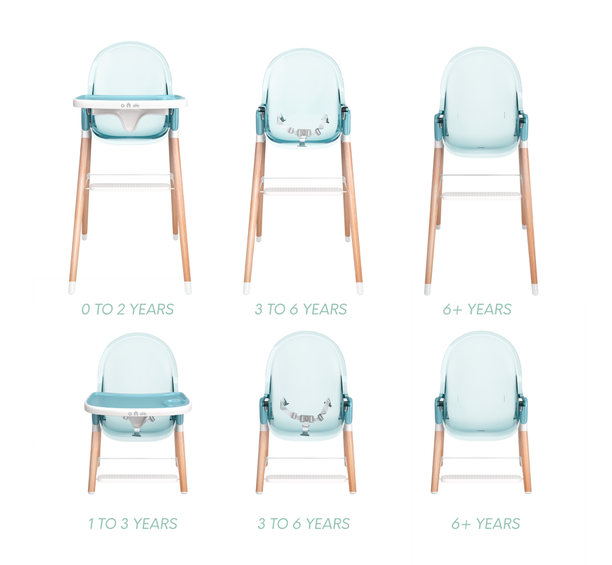 Children of Design 6 in 1 Deluxe High Chair