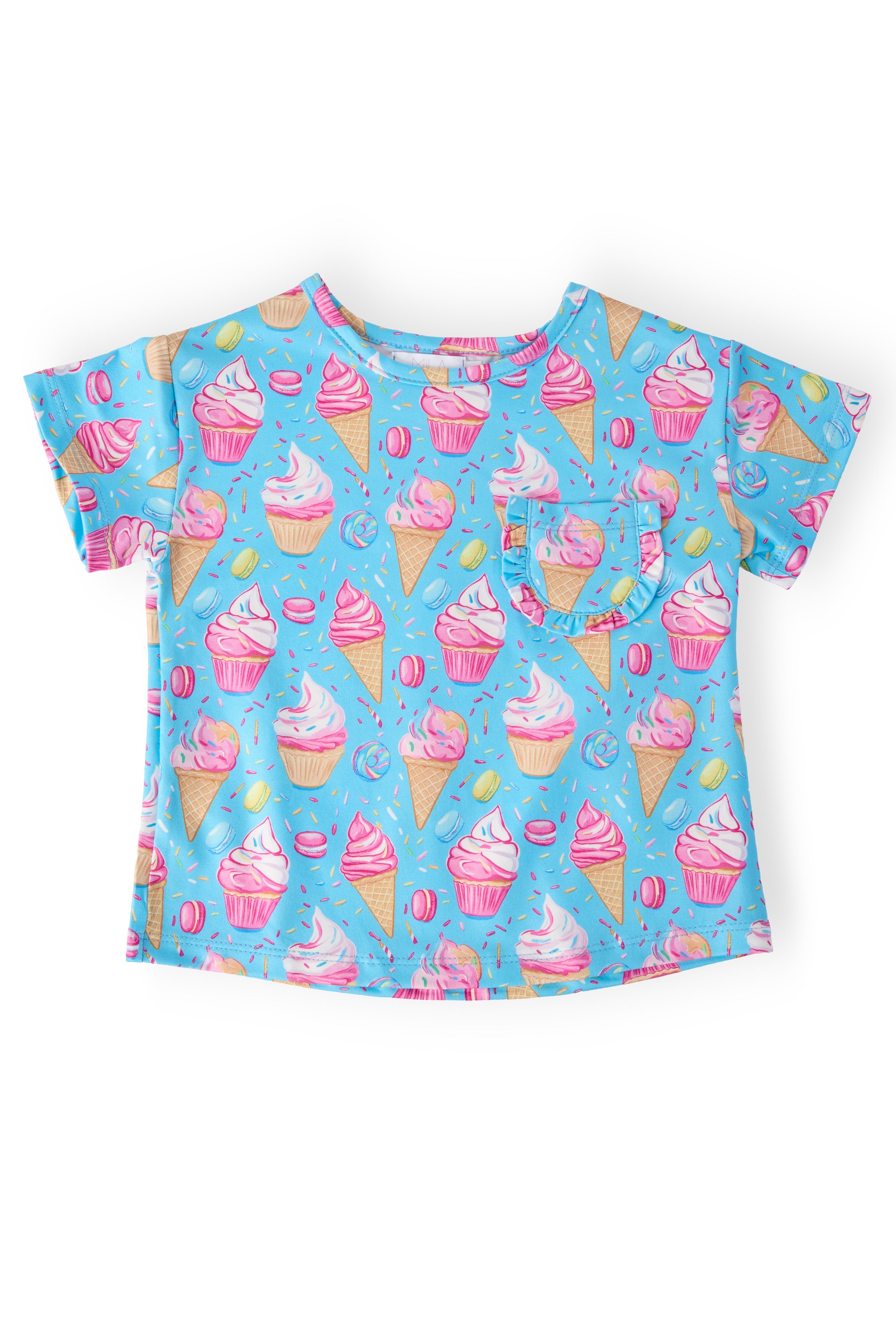 Delightful Desserts Ruffle Pocket Tee