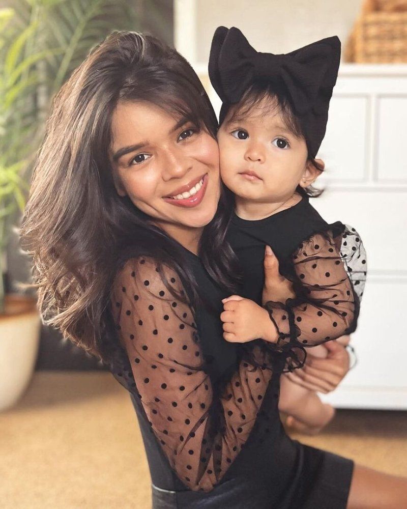 Destinee Sheer Dot Sleeve Top & Leotard - Black