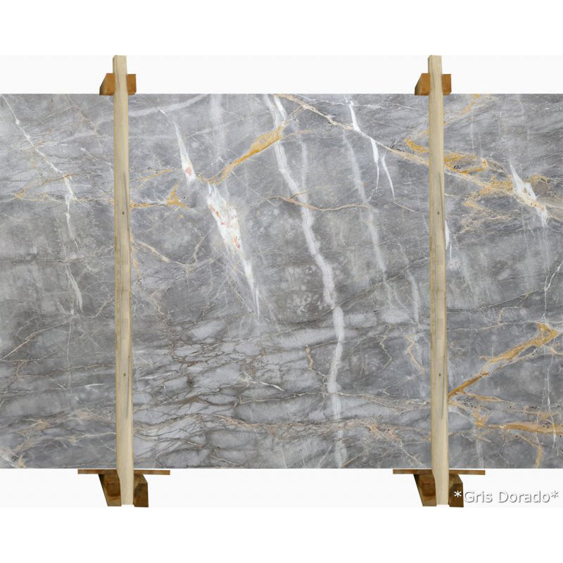 Gris Dorado Gray Bookmatching Marble Slabs Polished - Livfloors Collec