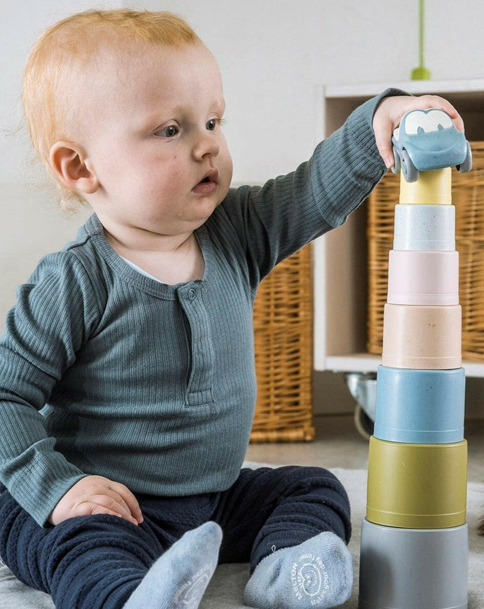 Eco Friendly Baby Toy Stacking Cups and Shapes