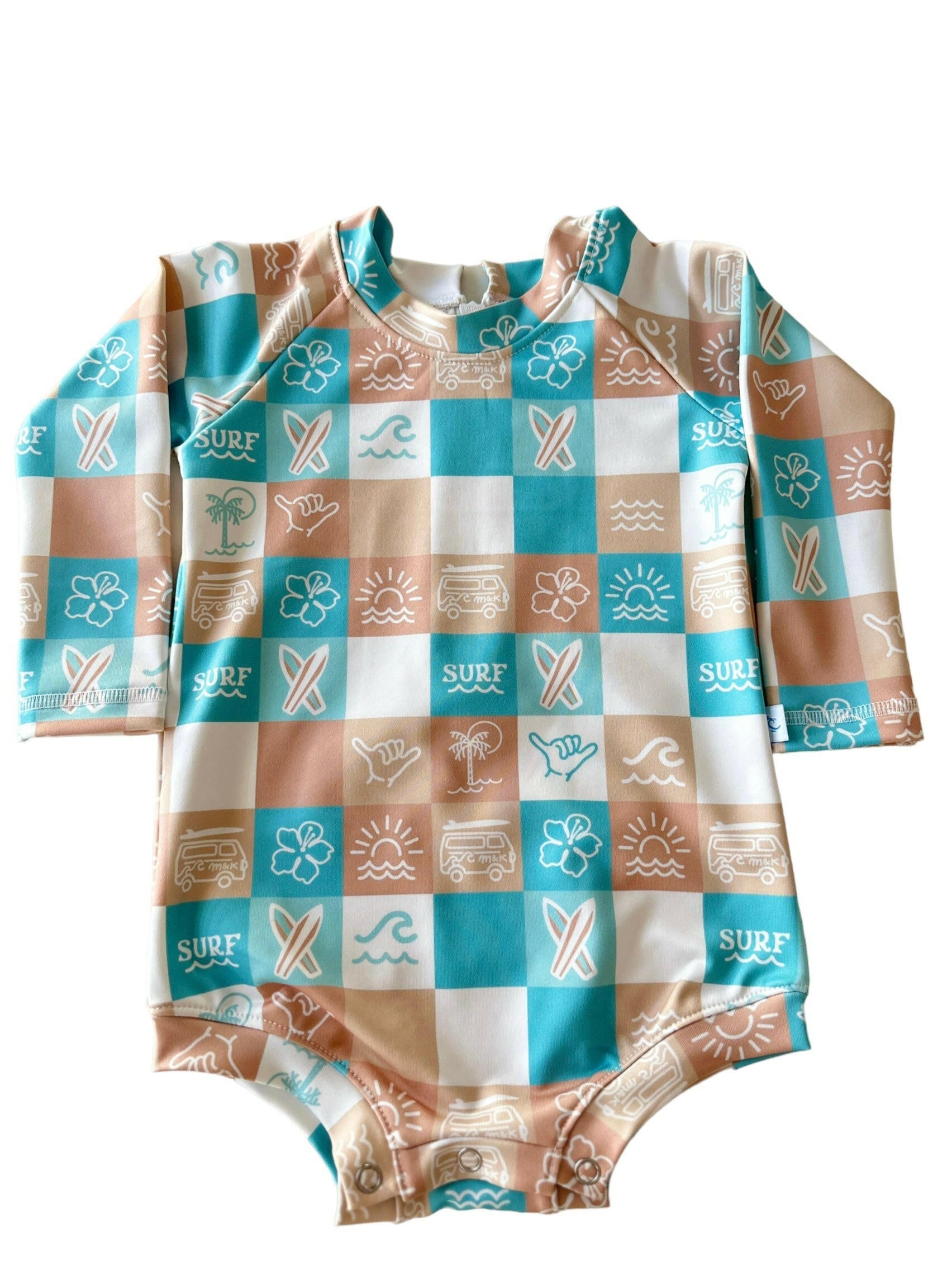 M&K CHECKERS KAI RASH GUARD ROMPER